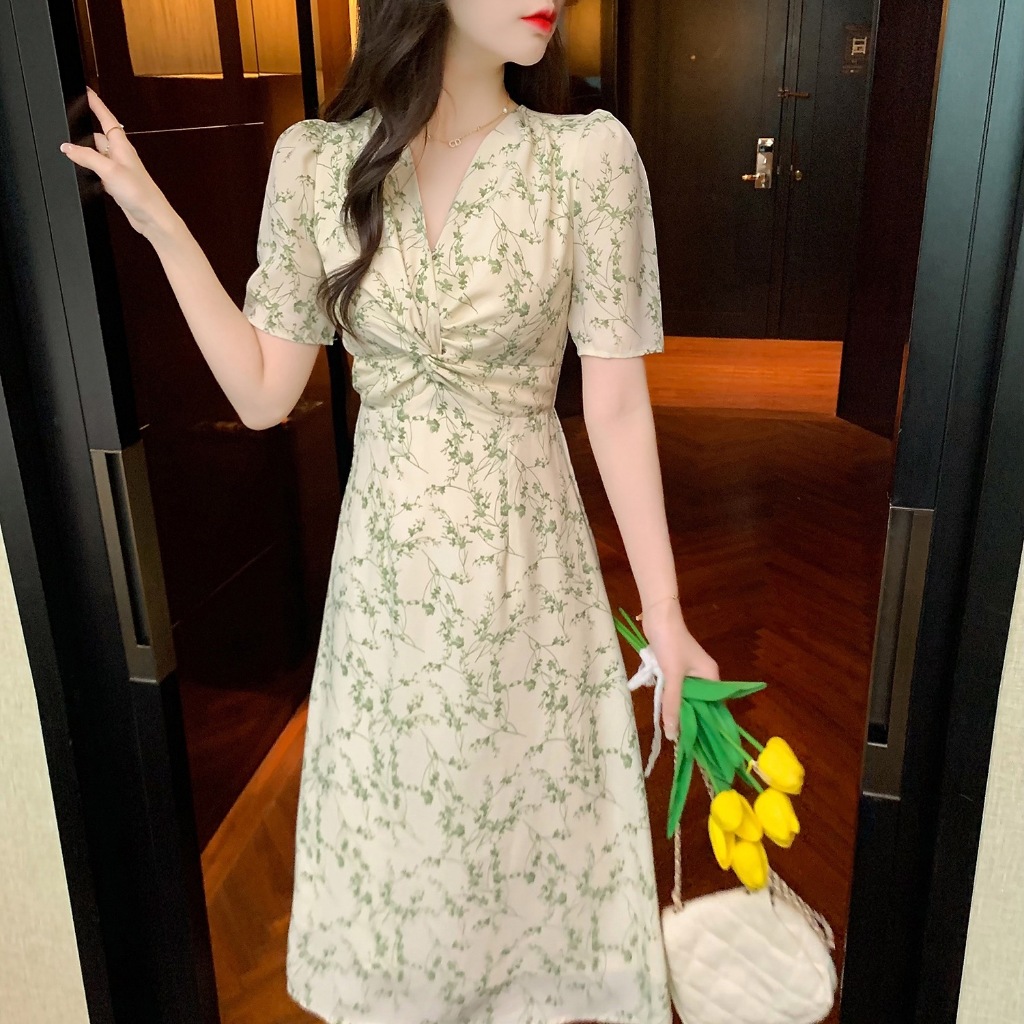 summer blue floral long dress plus size dress for woman casual korean ...