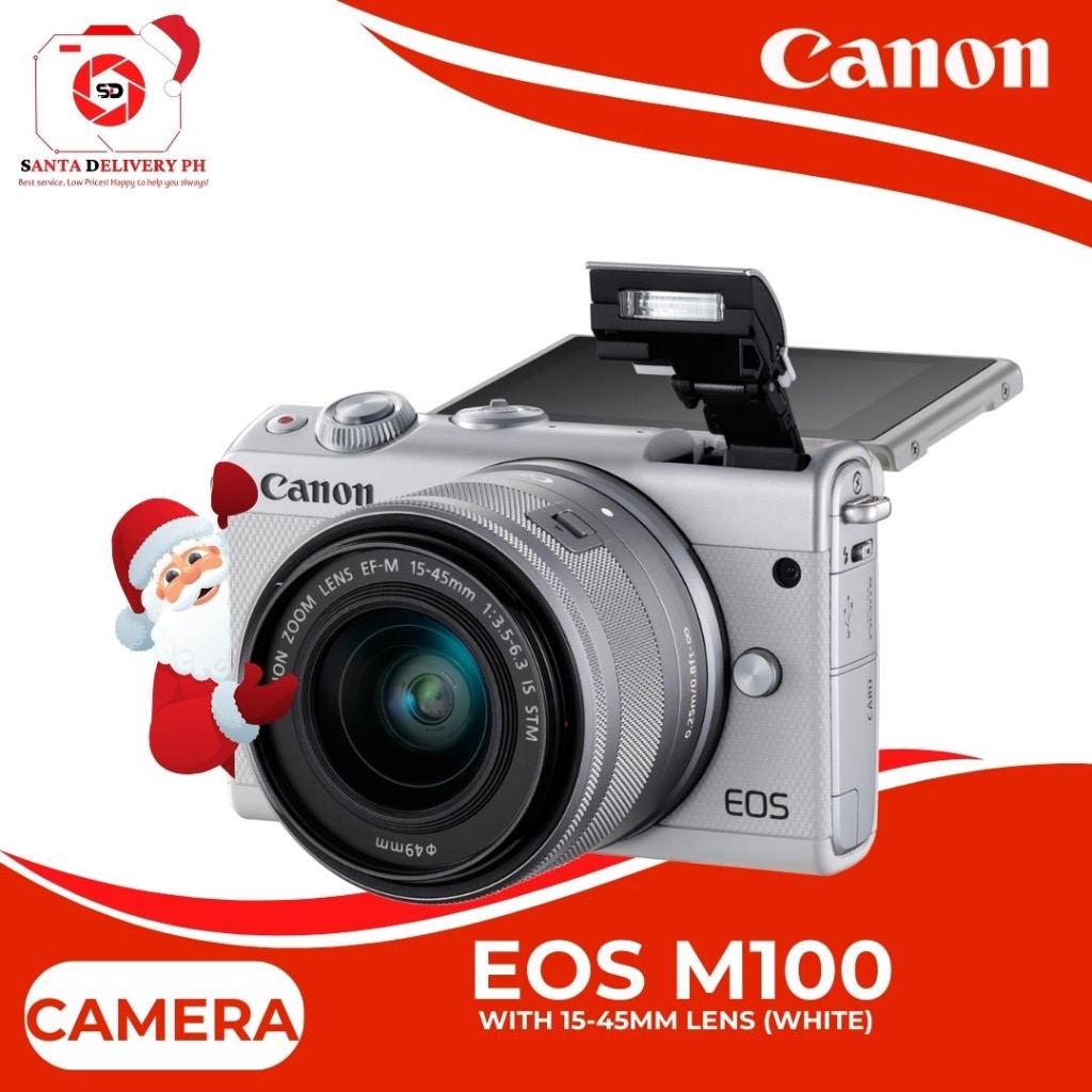 Canon EOS M100 with 15-45mm Lens (White) | Shopee Philippines