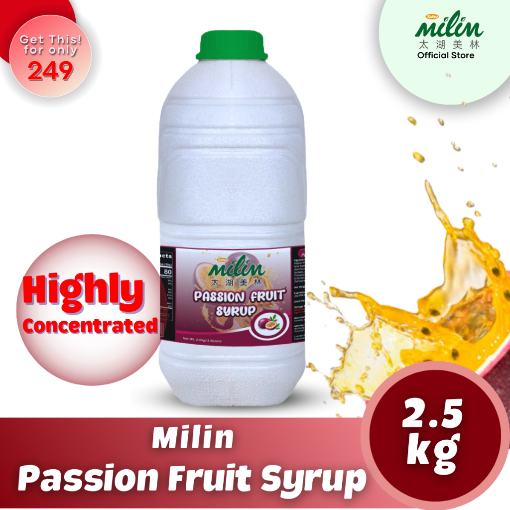 MILIN Highly Concentrated Passion Fruit Syrup 2.5kg/1.9Liters | Shopee ...