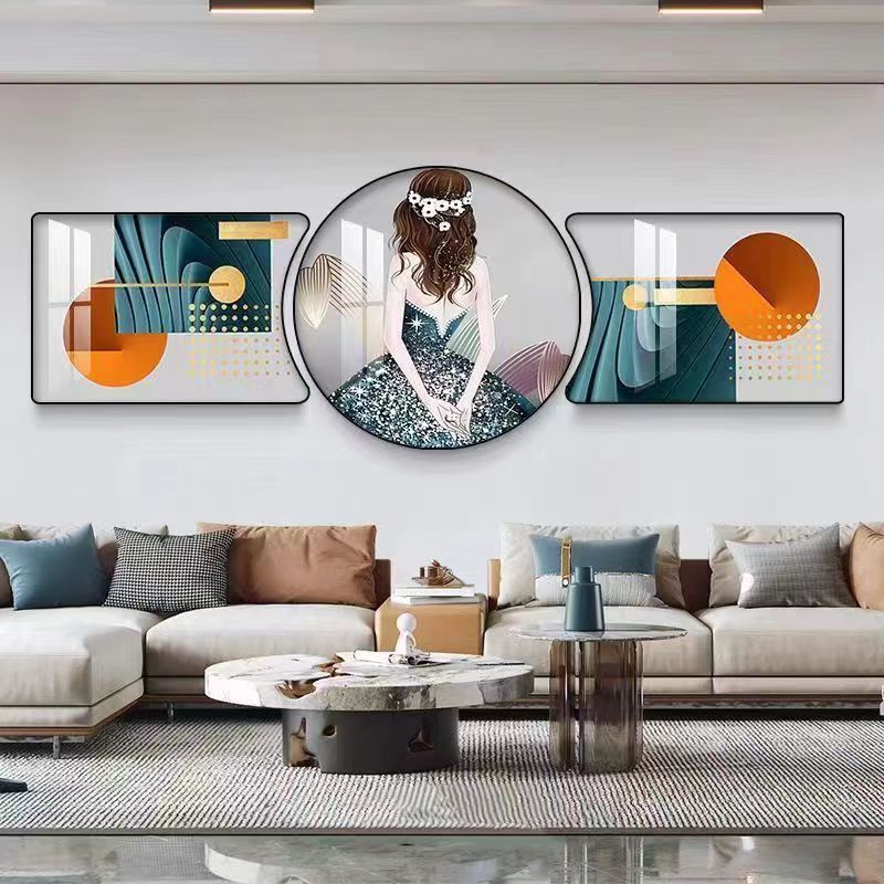 3 Pcs Frame Painting Wall Art Abstract Nordic Style Bedroom Living Room ...