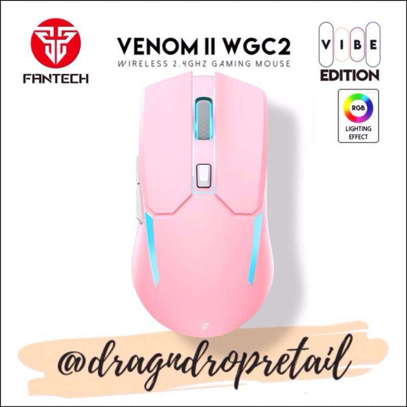 FANTECH VENOM II WGC2 Vibe Edition Rechargeable Wireless 2.4GHz Pro ...