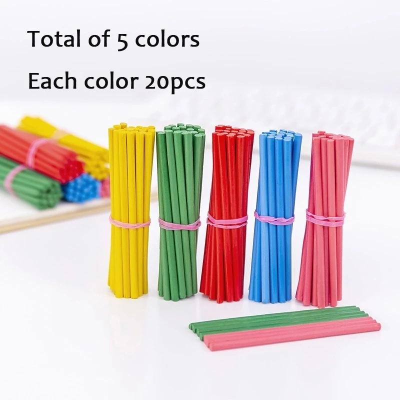 100pcs/pack math sticks Counting stick educational teaching arithmetic ...