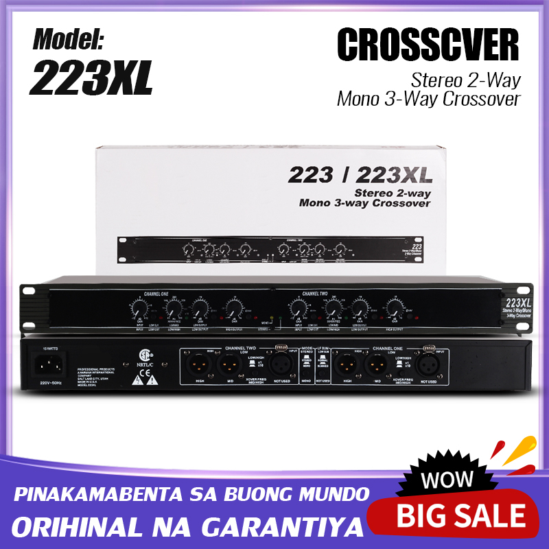223XL Crossover Stereo 2 Way/ Mono 3 Way Crossover Dual Channel ...