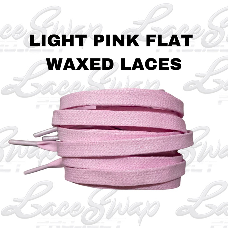 Light Pink Flat Waxed Shoelaces | Shopee Philippines