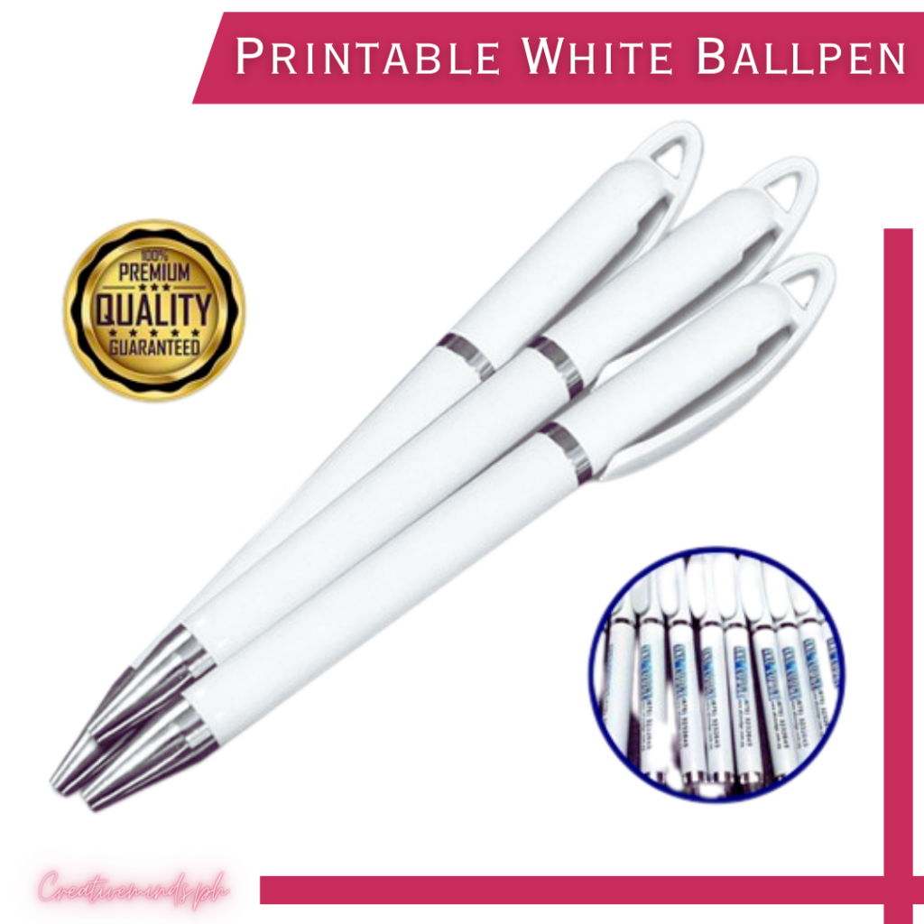 White Printable Ballpen Using Laser Decal UV Stickers Sublimation ...