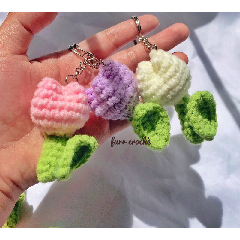 Crochet Tulip Keychain | Shopee Philippines