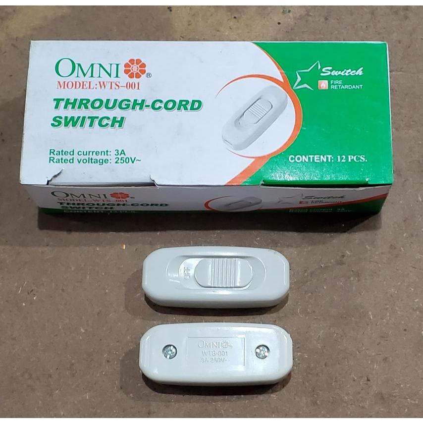 OMNI THROUGH CORD SWITCH WTS-001 - 3A 250V PER PIECE | Shopee Philippines