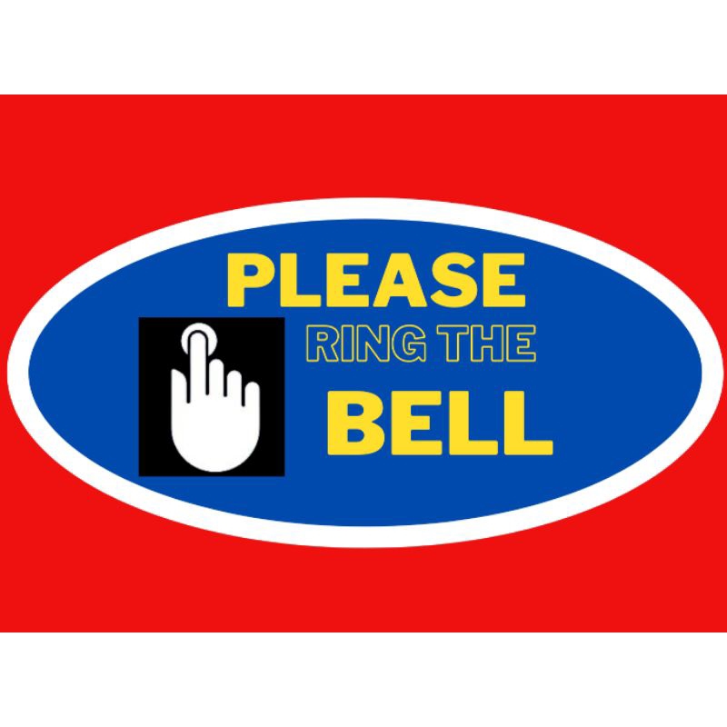 Please Ring the Bell Signages Vynil Sticker Waterproof | Shopee Philippines