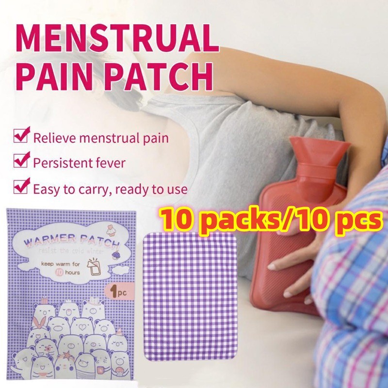 10 packs Menstrual Cramp Pain Relief Heat Patch Hot Compress Body ...