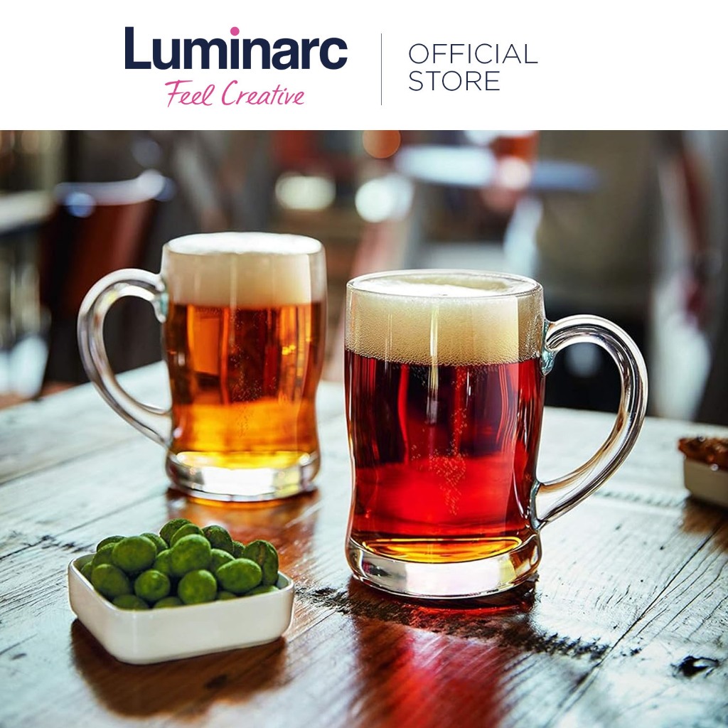 Luminarc Benidorm 2pcs Heat Resistant Coffee, Beer Glass Mug Set 45cl ...