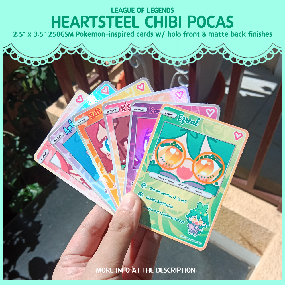 PRINTS by Soraille [LOL] HEARTSTEEL Chibi Photocards - Yone Aphelios ...