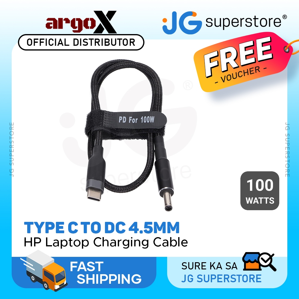 [CLEARANCE] ArgoX 6ft USB Type C to DC 4.5x0.6mm PD 100W Laptop Fast ...
