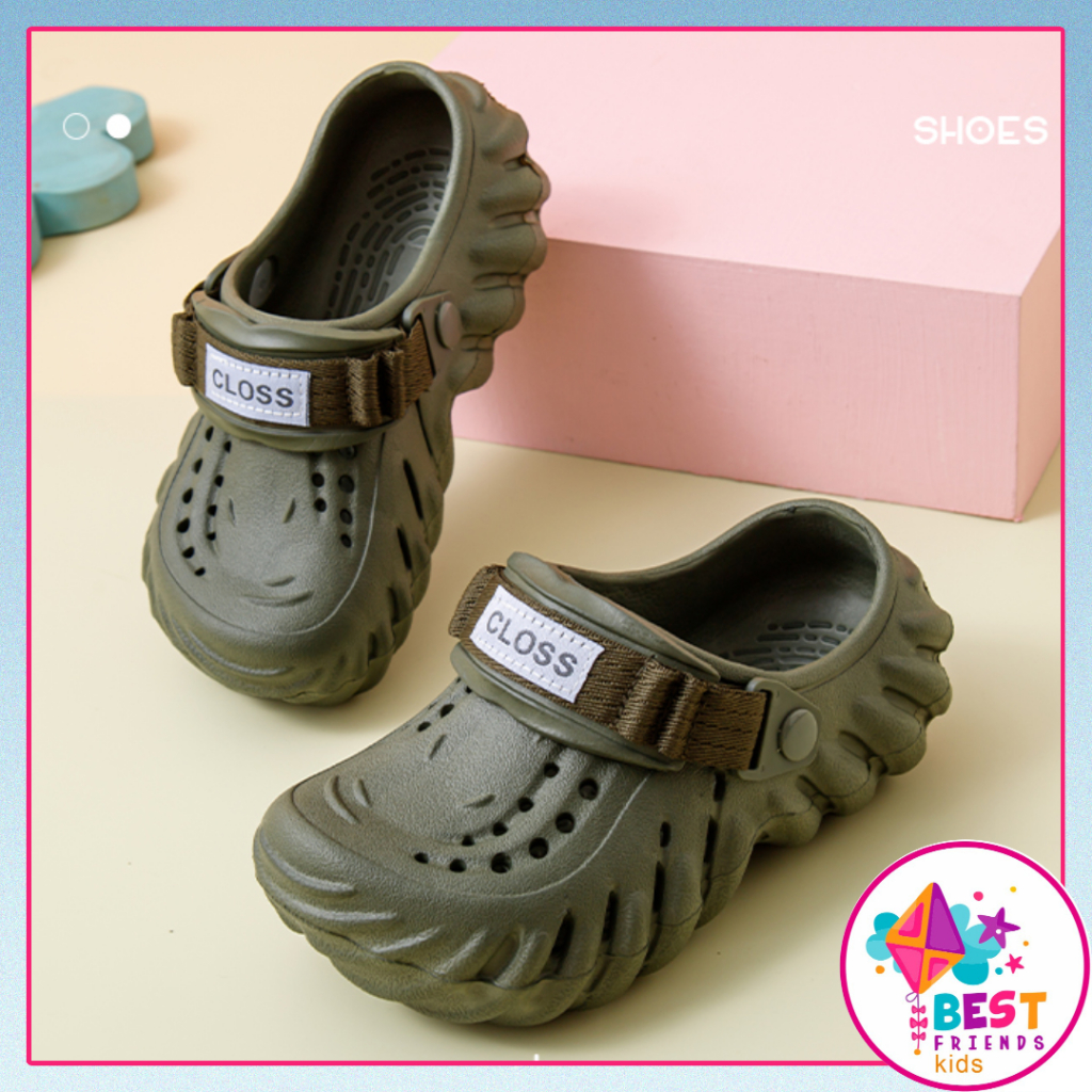 【𝐁𝐅𝐊】Closs Plain Non Slip Sandals For Kids 24-35 | Shopee Philippines