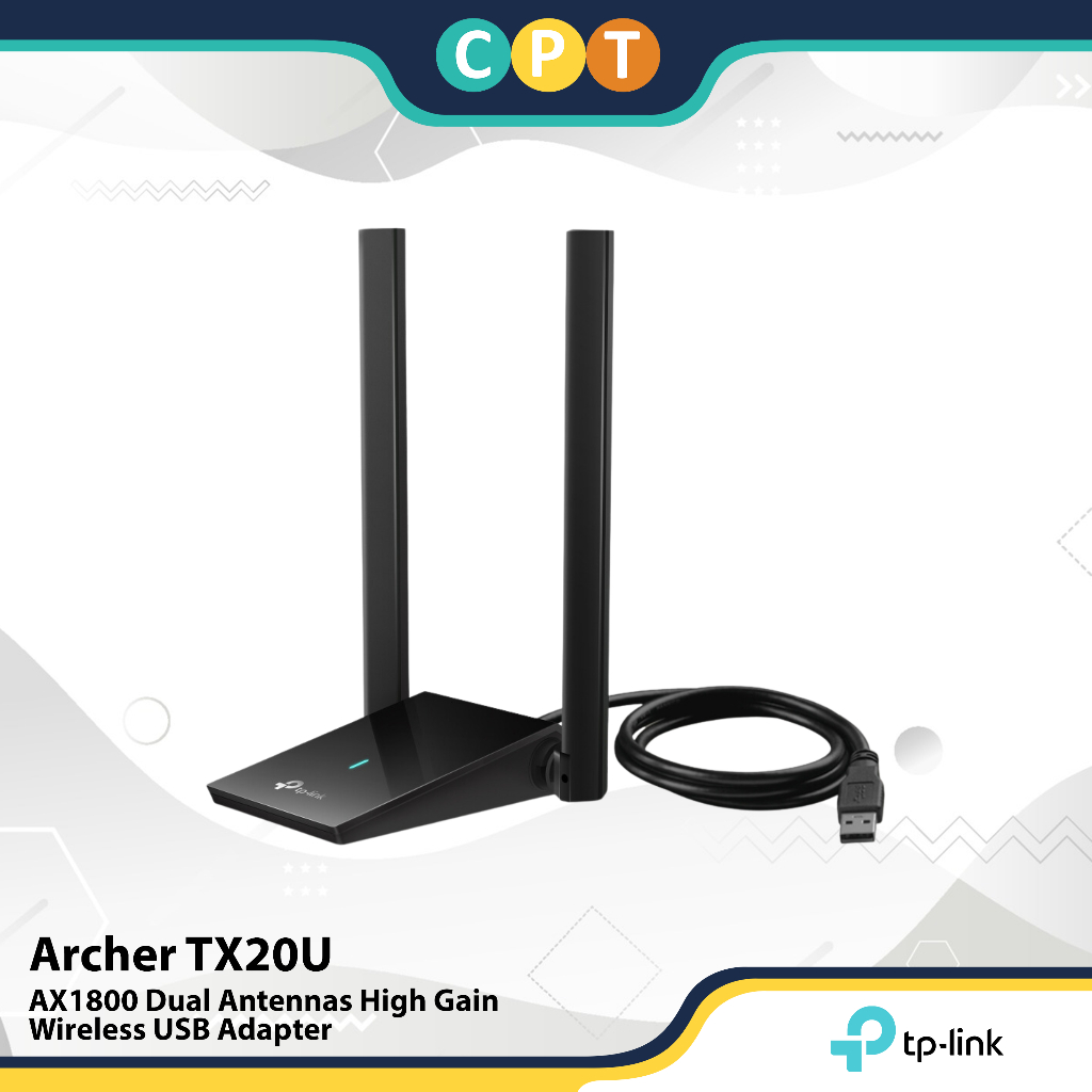 TP-Link Archer TX20U Plus AX1800 Dual Antennas High Gain Wireless USB ...
