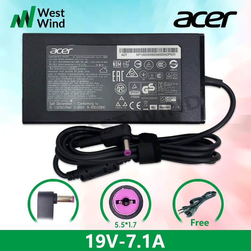 Acer Laptop Charger Adapter 19V 7.1A Predator Helios G3-571 Aspire 7 ...