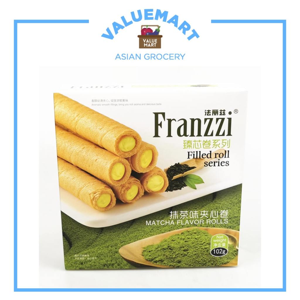 Franzzi Cream Filled Egg Rolls (Matcha, Vanilla, Coconut Yogurt) - 102g ...