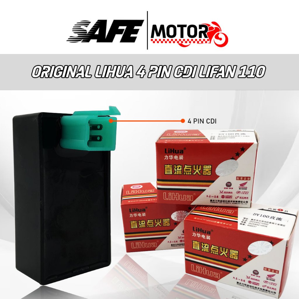 100% ORIGINAL LIHUA CDI Unit Lifan110/LF110 Battery Operated (4 pins ...