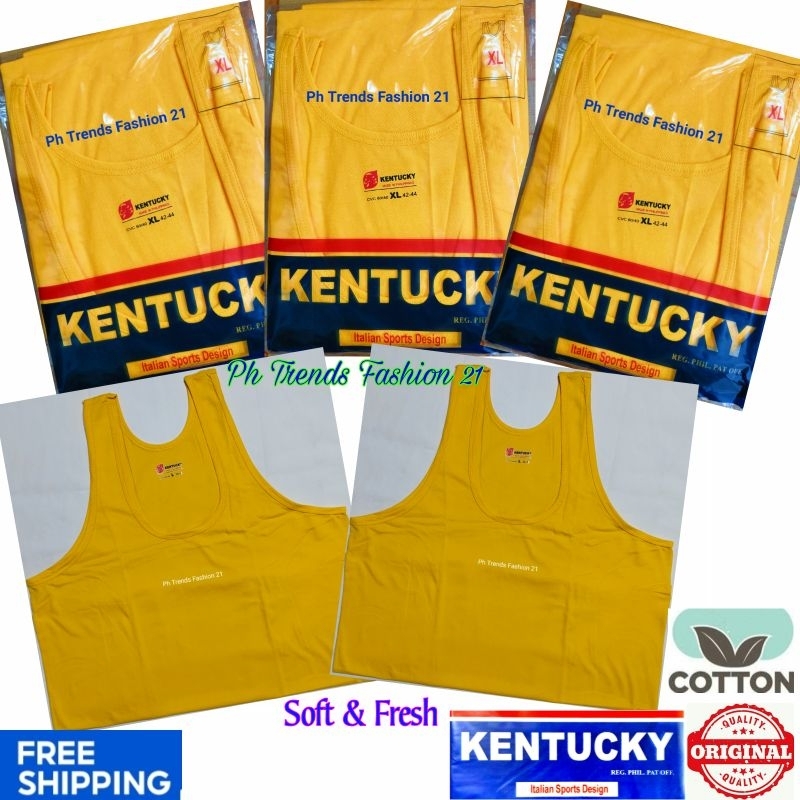 Original Kentucky Sando cotton Gold Yellow For Men Adult 100% Quality ...