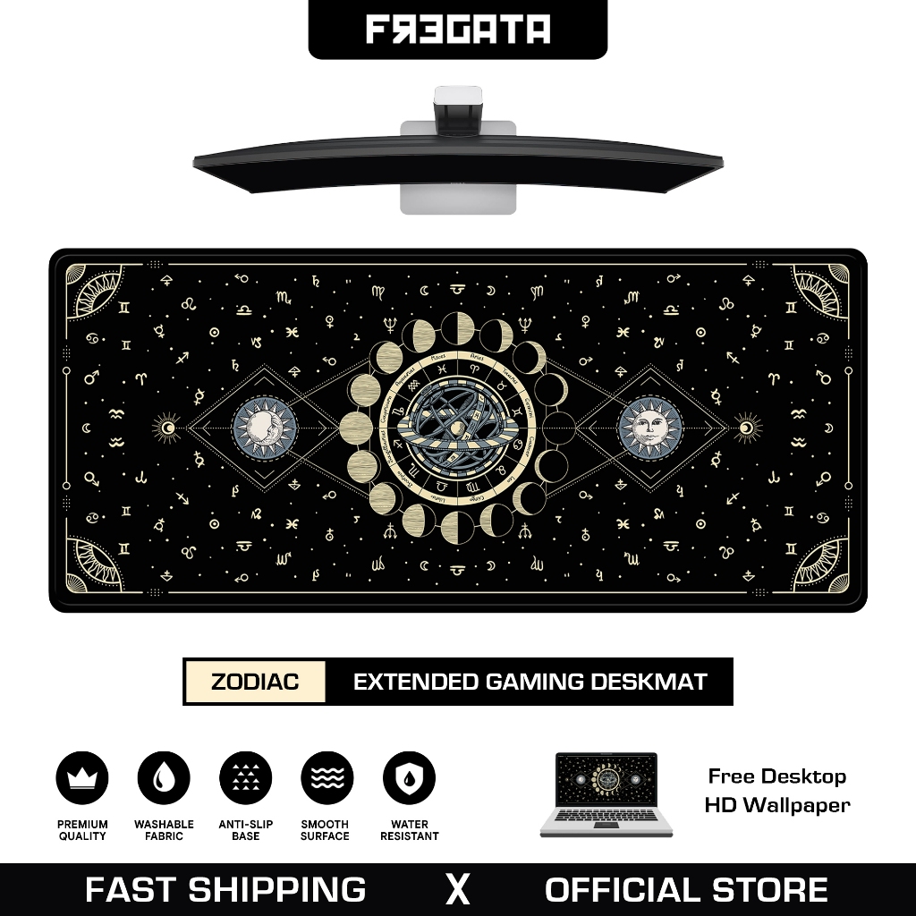 Fregata Deskmat | Zodiac | Extended Large Gaming Mouse Pad | Mousepad ...
