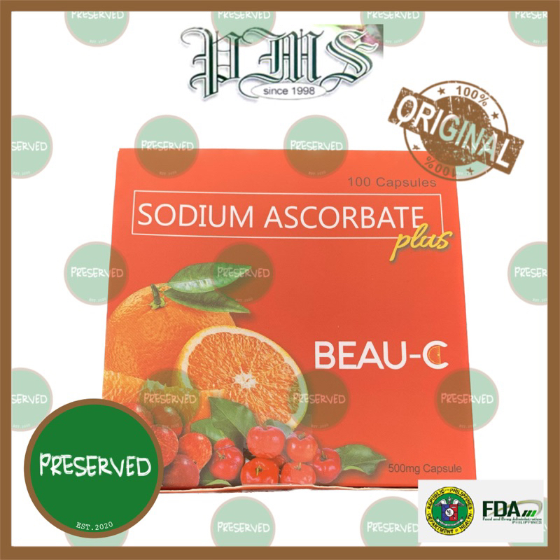 Sodium Ascorbate Plus Beau-C (500mg x Capsules) | Shopee Philippines
