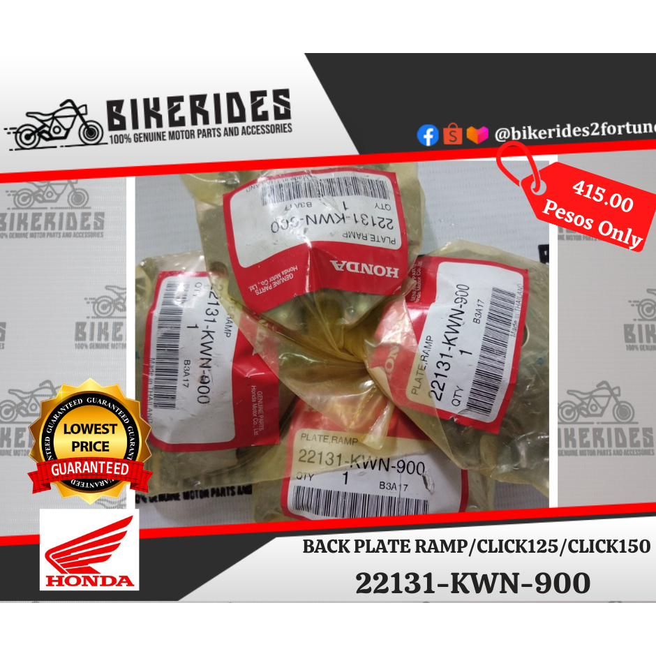 BACK PLATE RAMP/CLICK125/CLICK150 (22131-KWN-900) HONDA GENUINE PARTS ...
