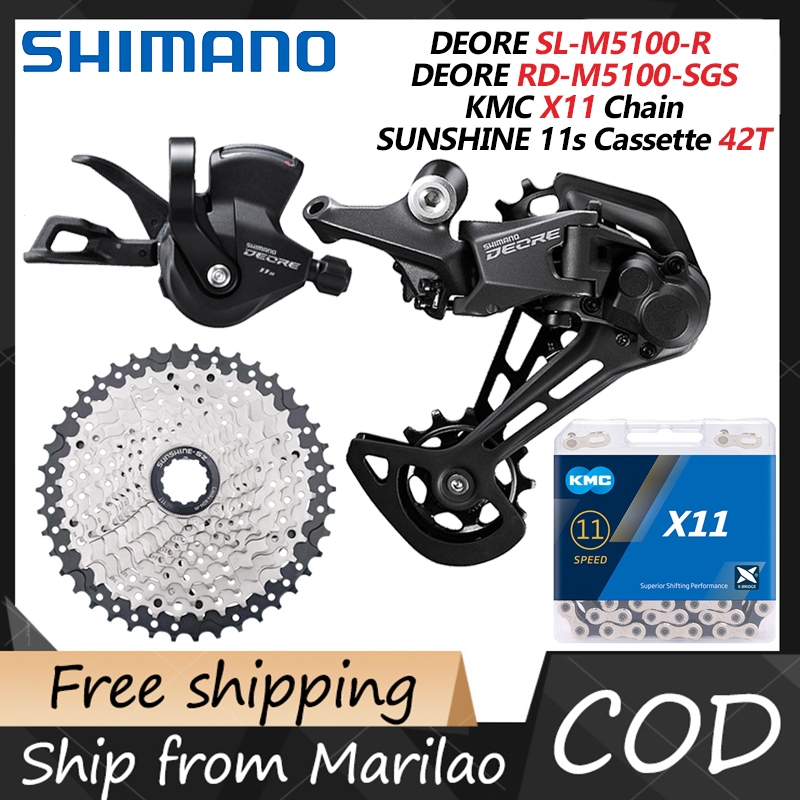 SHIMANO DEORE M5100 11Speed Groupset Shifter Rear Derailleur Cassette ...