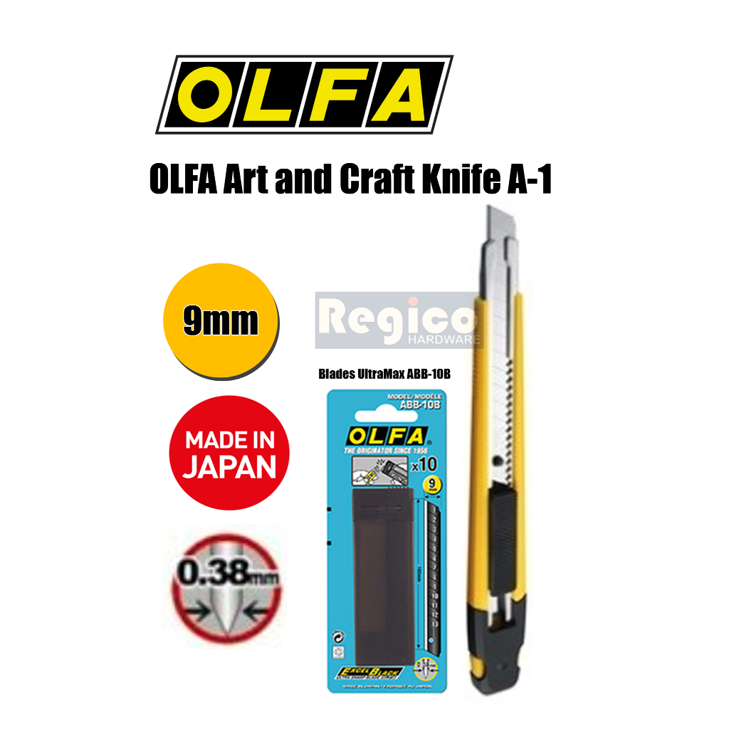 OLFA Cutter(A-1) with spare blades(ABB-10B) | Shopee Philippines