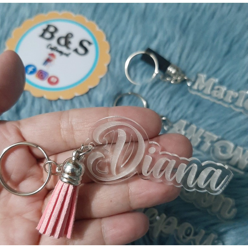 Laser Engraved Customized Acrylic Keychains | Shopee Philippines