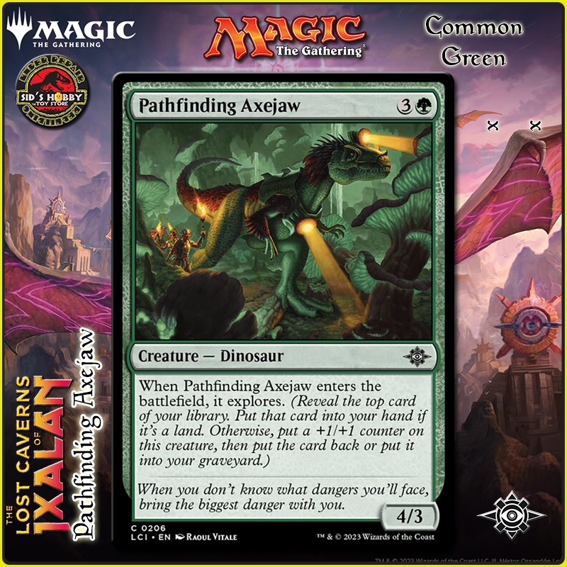 Pathfinding Axejaw x x The Lost Caverns of Ixalan Green Common LCI MTG ...