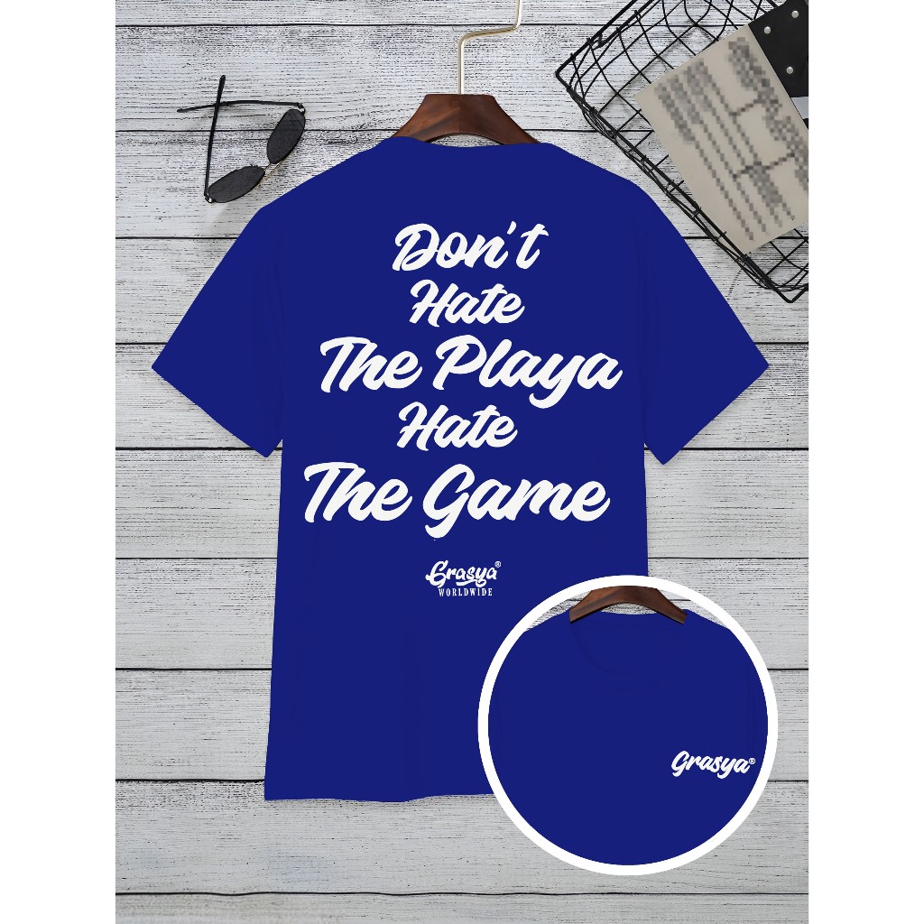 GRASYA DONT HATE GAME MINIMALIST SHIRT UNISEX COTTON | Shopee Philippines