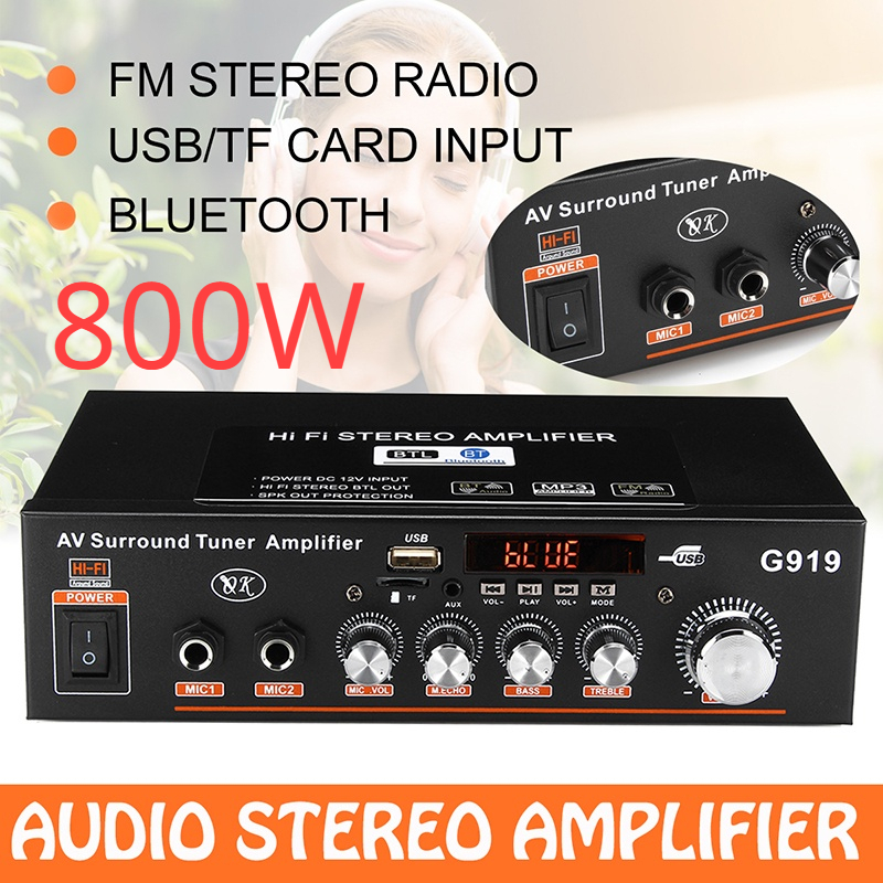 G919H 1000W Home Power Amplifiers Audio Bluetooth Amplificador ...