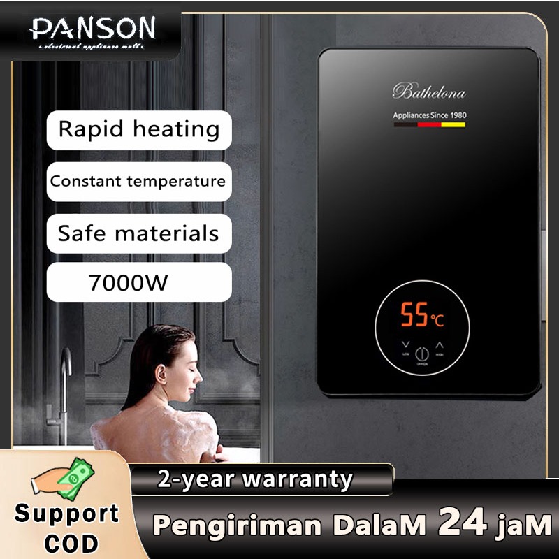 7000W Instantaneous Electric Water Heater Shower Water Heater Set Small ...