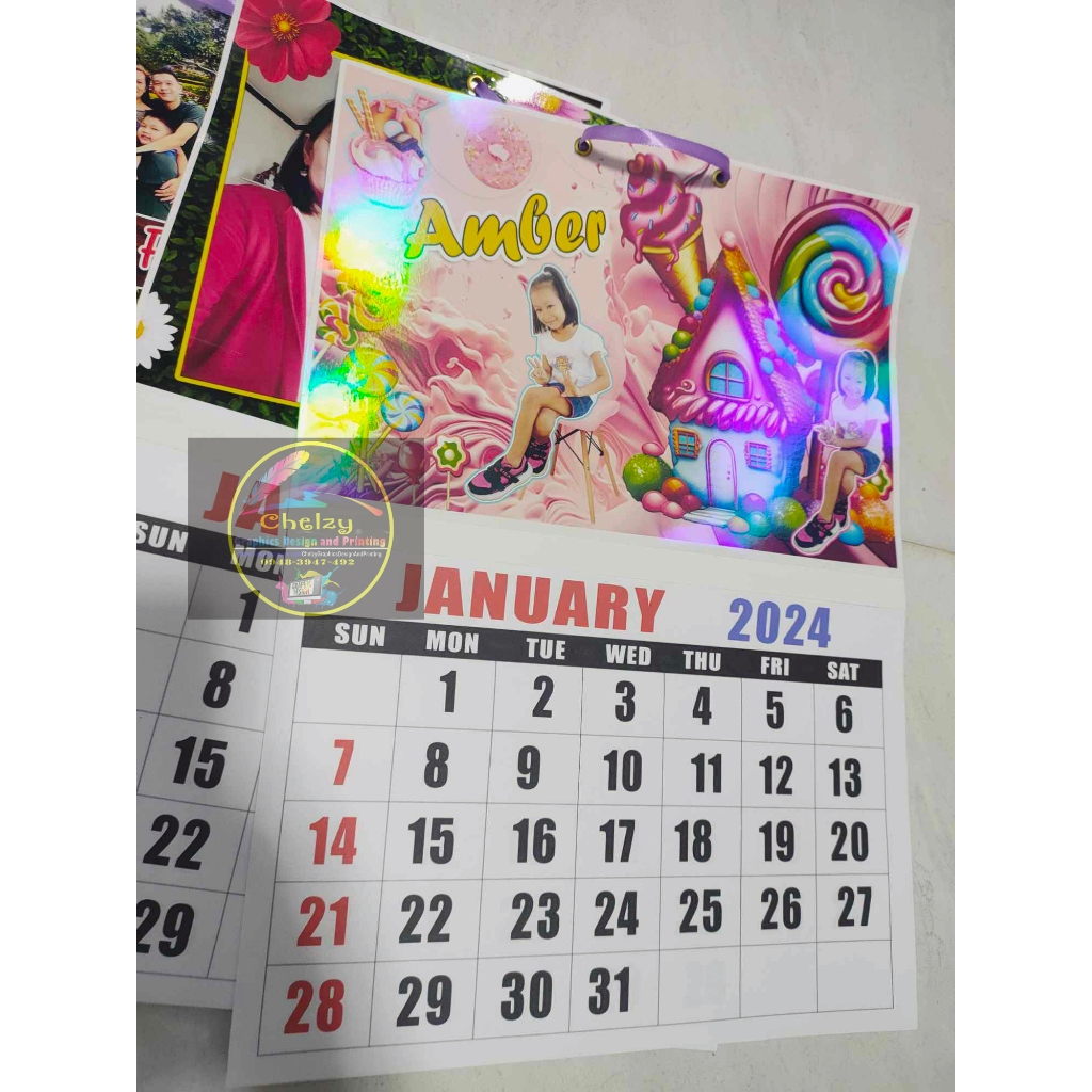CALENDAR CUSTOMIZED WALL LAMINATED, A3 size | Shopee Philippines
