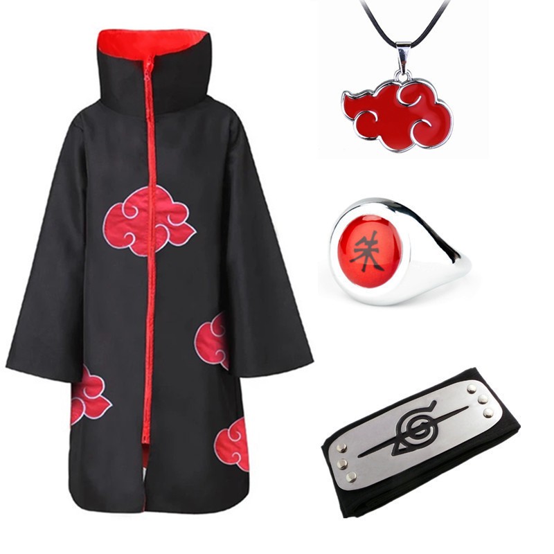 Akatsuki Cloak for Kids Adult naruto jacket for man Cosplay akatsuki ...
