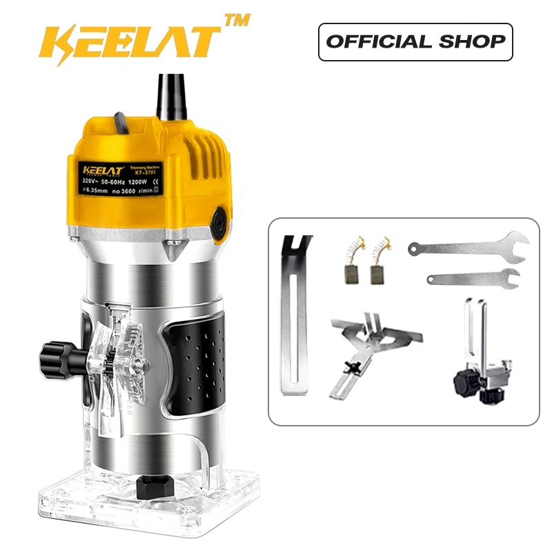 KEELAT 1200W Palm Wood Router Machine for Wood Trimmer Router Laminate ...