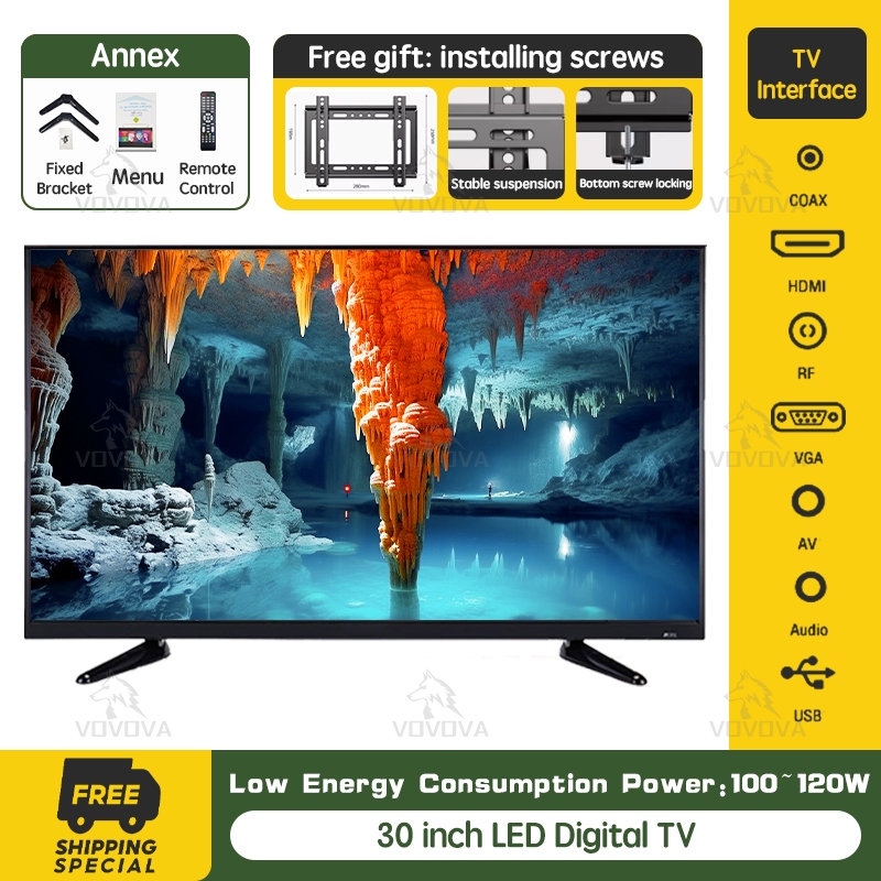 VOVOVA Smart tv 30 32 50 inch HD LED Slim Television Android Netflix tv ...