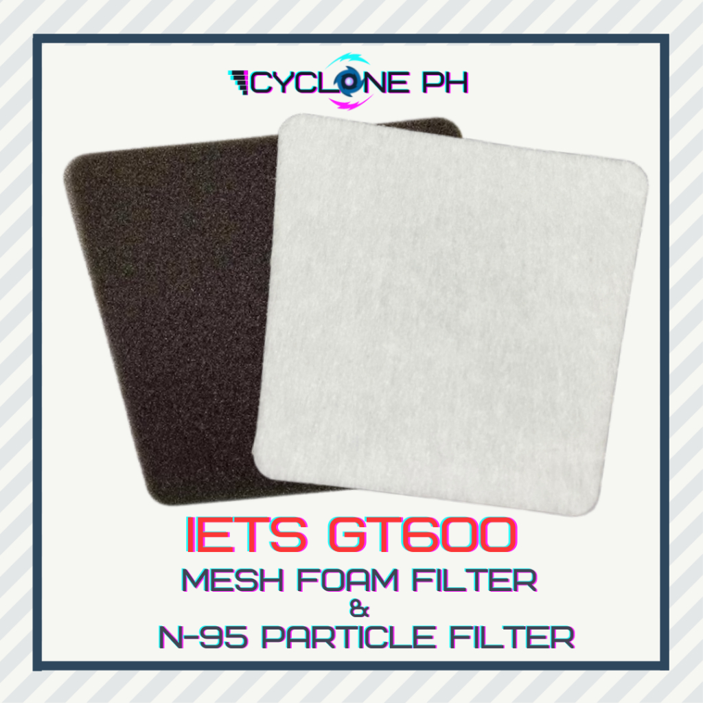 [CyclonePH] IETS GT600 Extra Dust Filter | Reusable Washable Black ...