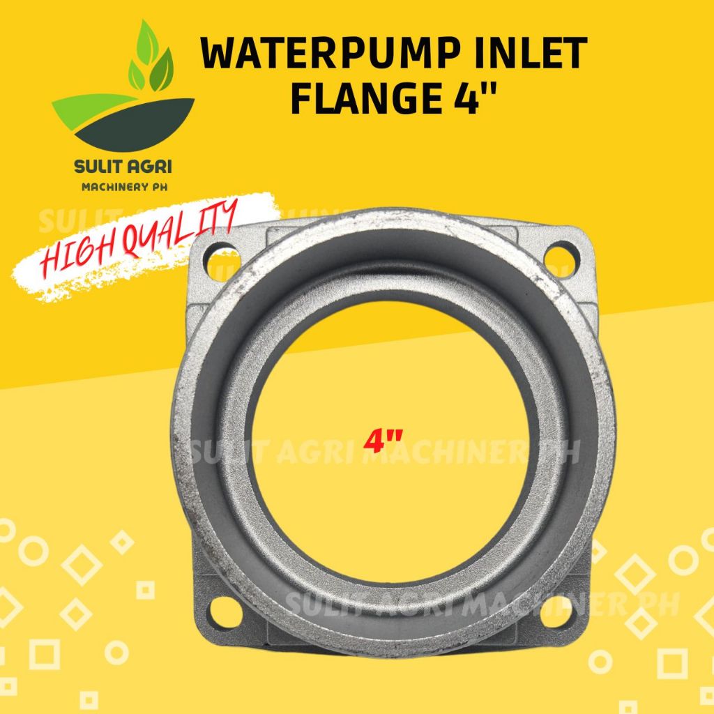 Water Pump Inlet Flange 4" SNB100 KB100 Aluminum For Gas/Diesel Engine ...