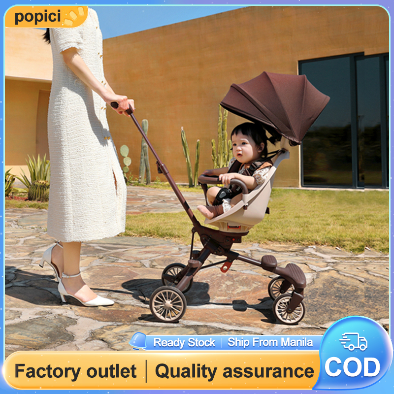 Foldable Stroller for Baby Two-Way 360 Rotatin Reversible Handle Stroller Load 100KG | Shopee ...