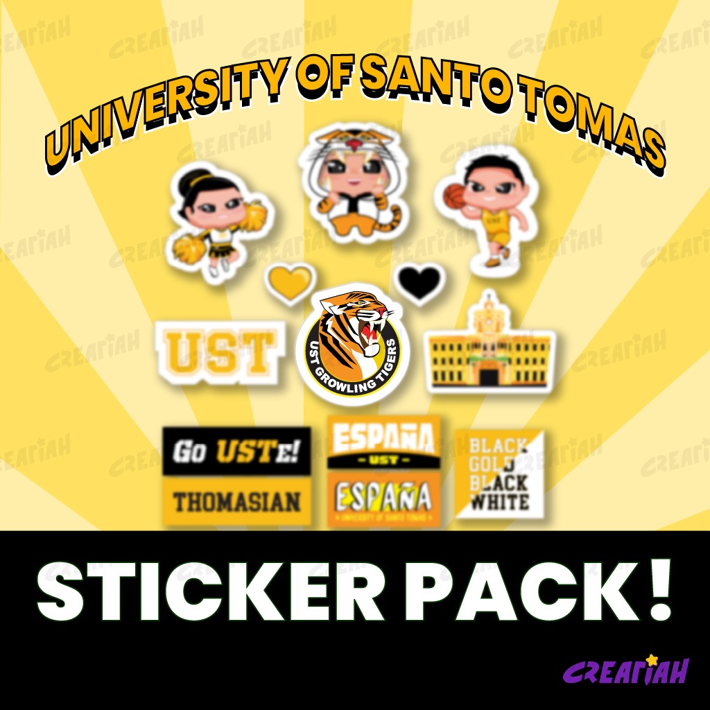 UST Growling Tigers University of Santo Tomas Vinyl Waterproof Glossy ...