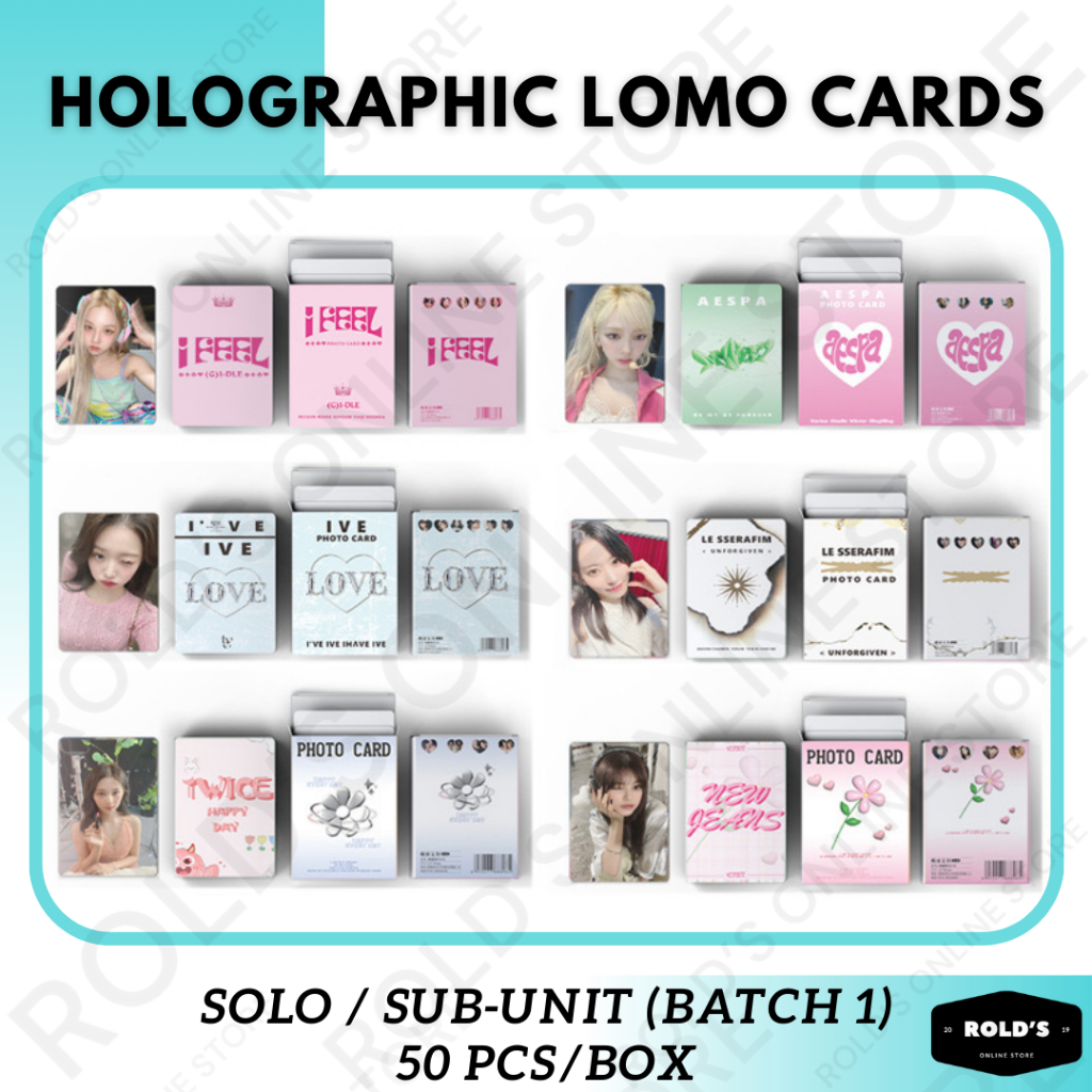 [50pcs/box] KPOP Holographic Laser Print Lomo Cards - SOLO / SUB-UNIT ...