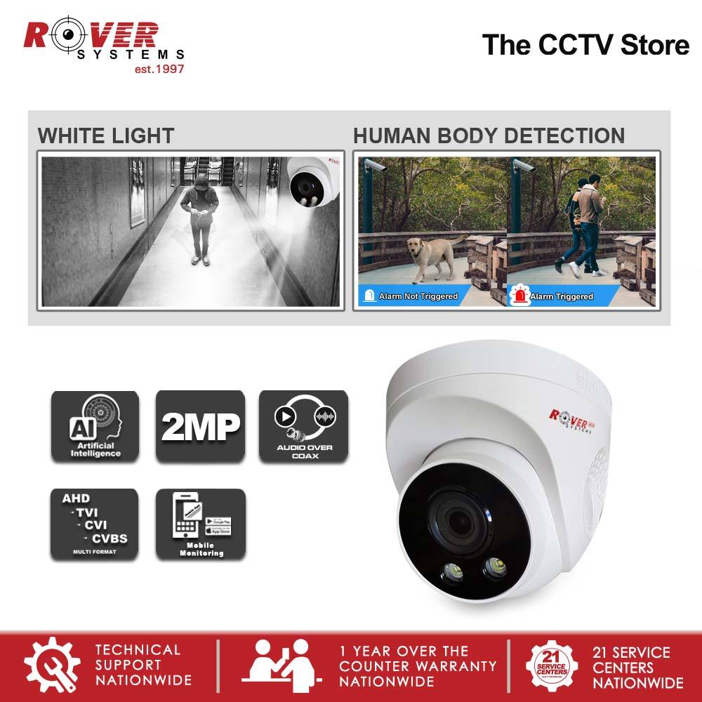 Rover Systems 2MP 1080P Dome Indoor XVI DUAL LIGHT CCTV Camera with ...