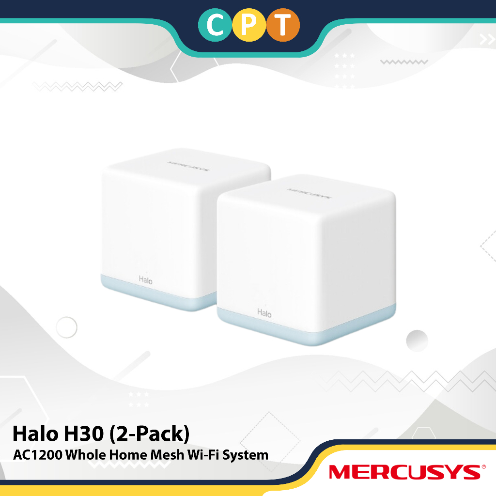 [NEW ARRIVAL] Mercusys Halo H30 (2-Pack) AC1200 Whole Home Mesh WiFi ...