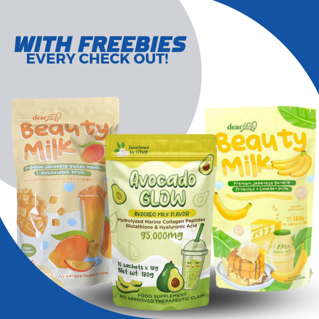 Dear Face Avocado Glow, Beauty Milk Mango, Beauty Milk Banana. | Shopee ...