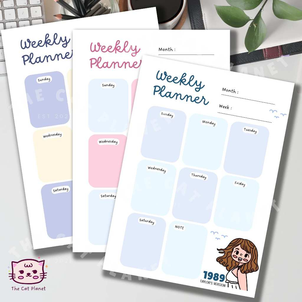 Taylor Swift Weekly Planner / Swifties Planner / Cute and Pastel Color ...