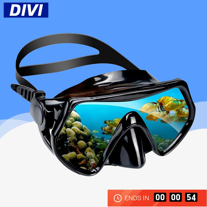 DIVI Diving Mask Diving Goggles Tempered Glass Original Snorkeling Set ...