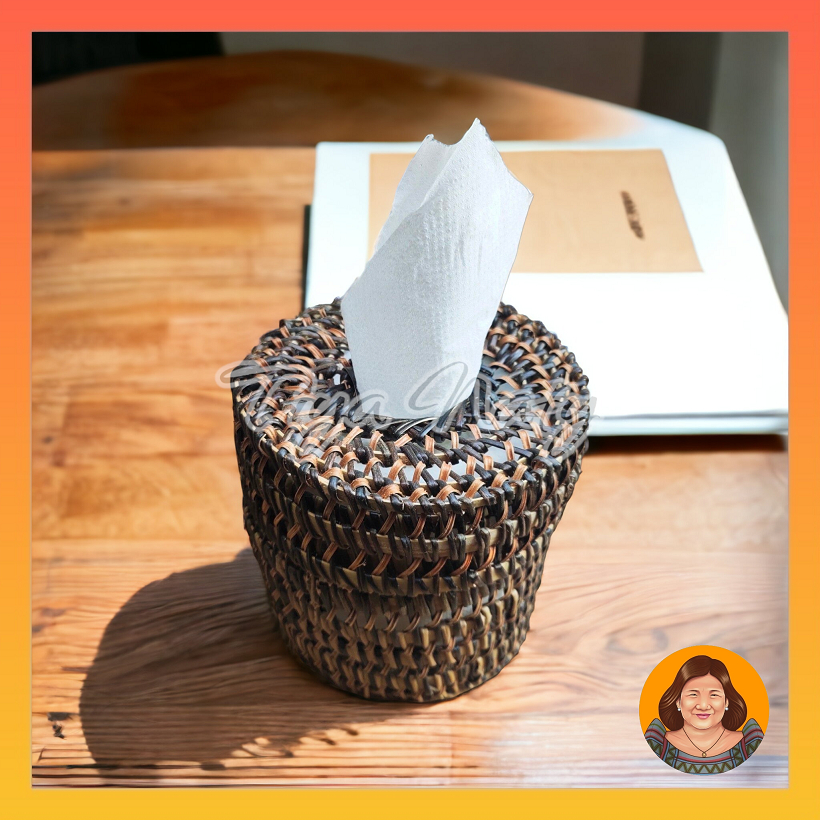 TIYA NATY Native Nito Desktop Tissue Holder with cover for table ...