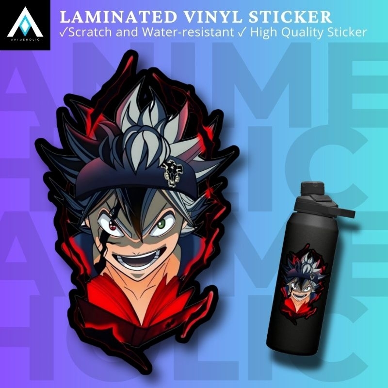 BLACK CLOVER ASTA DEVIL FORM LAMINATED VINYL STICKERS |~ ANIMEHOLIC ...