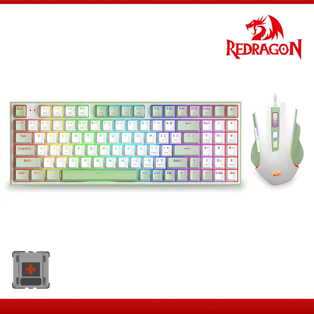 Redragon Ultimate Gaming Rig Mechanical Gaming Keyboard + Mouse Combo ...