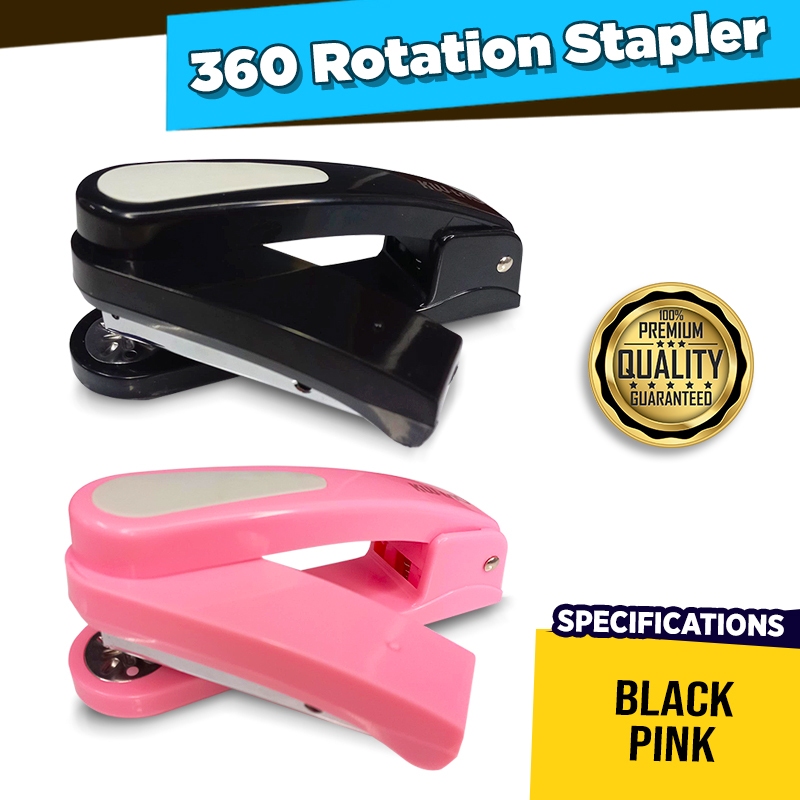 360 Swivel Stapler Rotation Heavy Duty 24/6 | 26/6 Size Staples - Pink ...